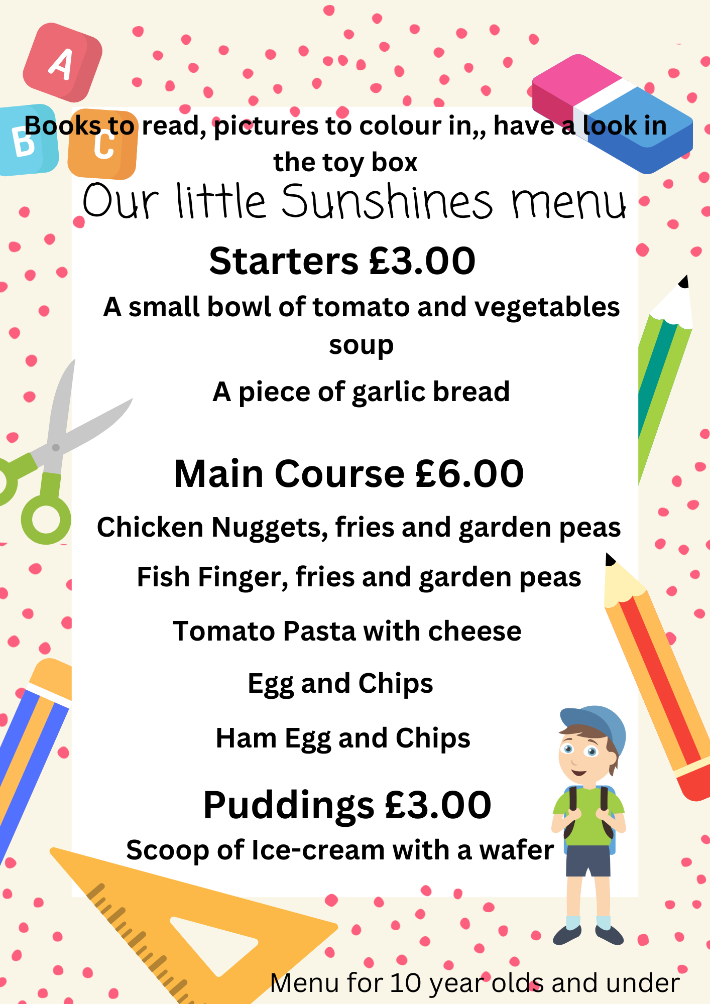 Our Menus
